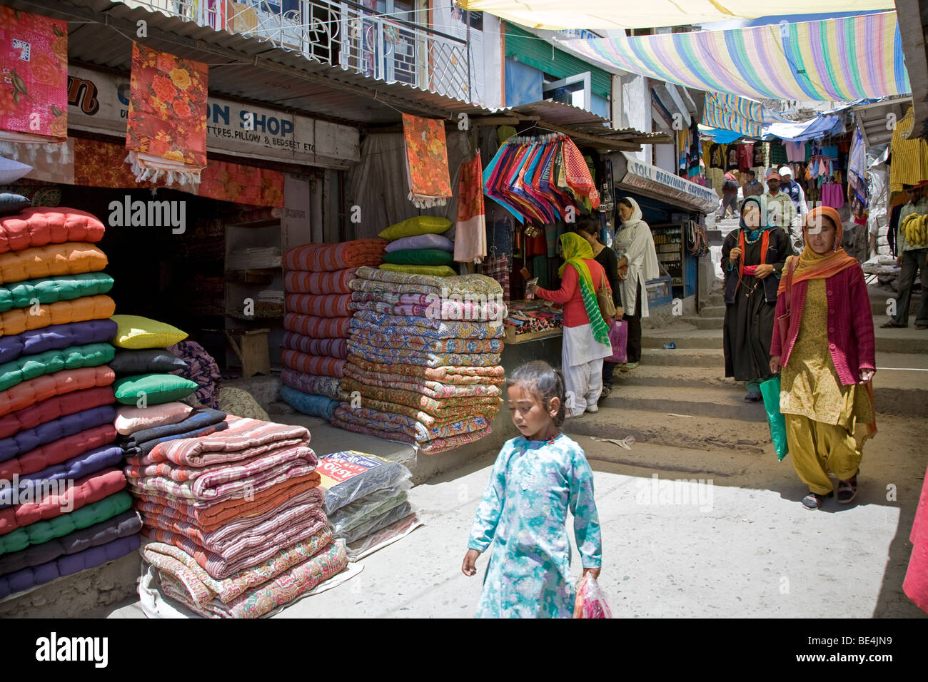 Leh market. Ladakh. India Stock Photo - Alamy