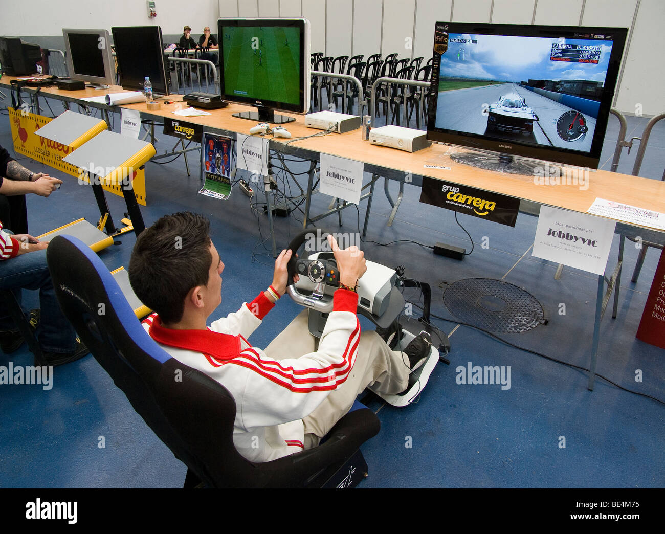 Party on-line.Computer games Stock Photo - Alamy