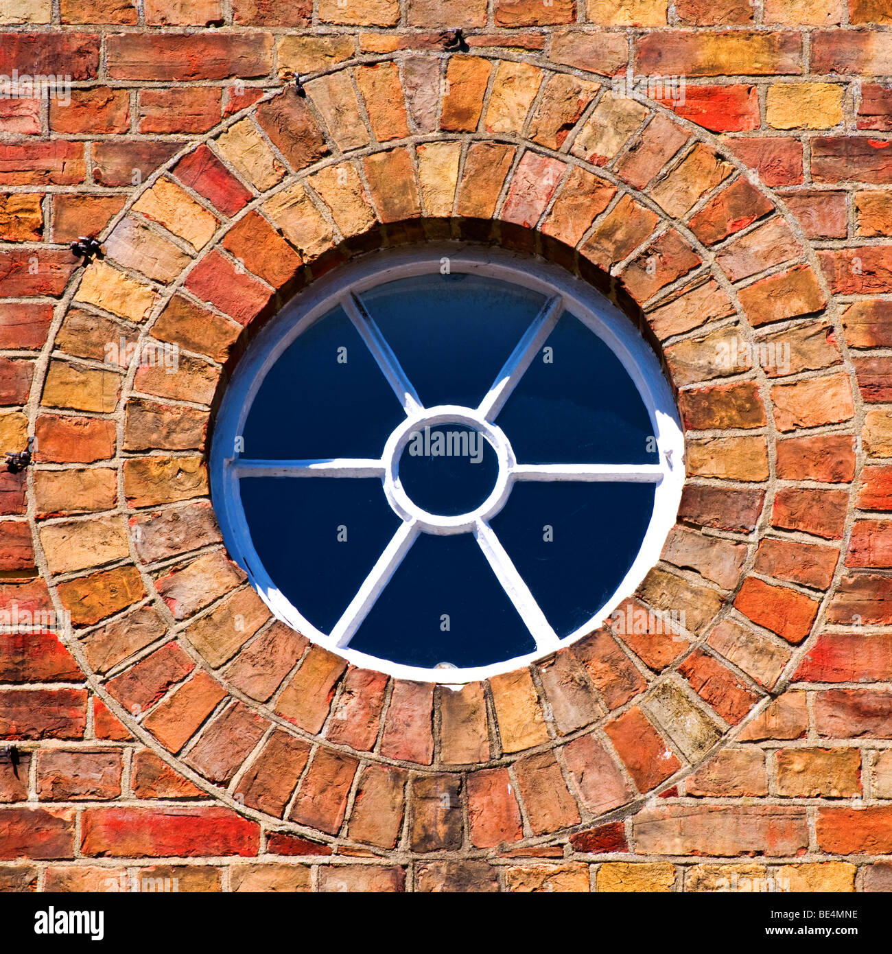 Round window in brickwork Stock Photo - Alamy