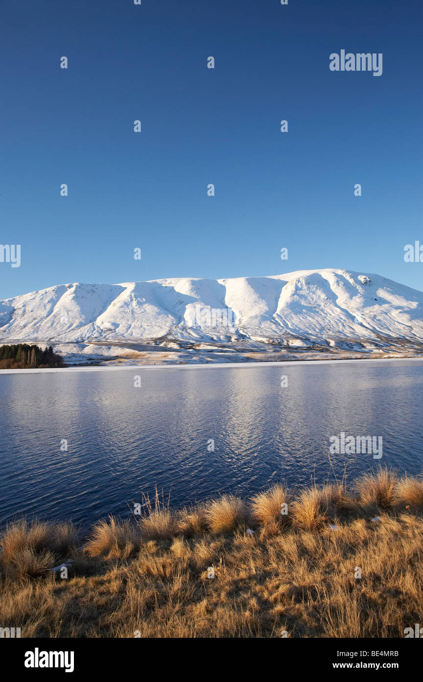 Lake Clearwater and Mt Guy, Canterbury, South Island, New Zealand Stock ...