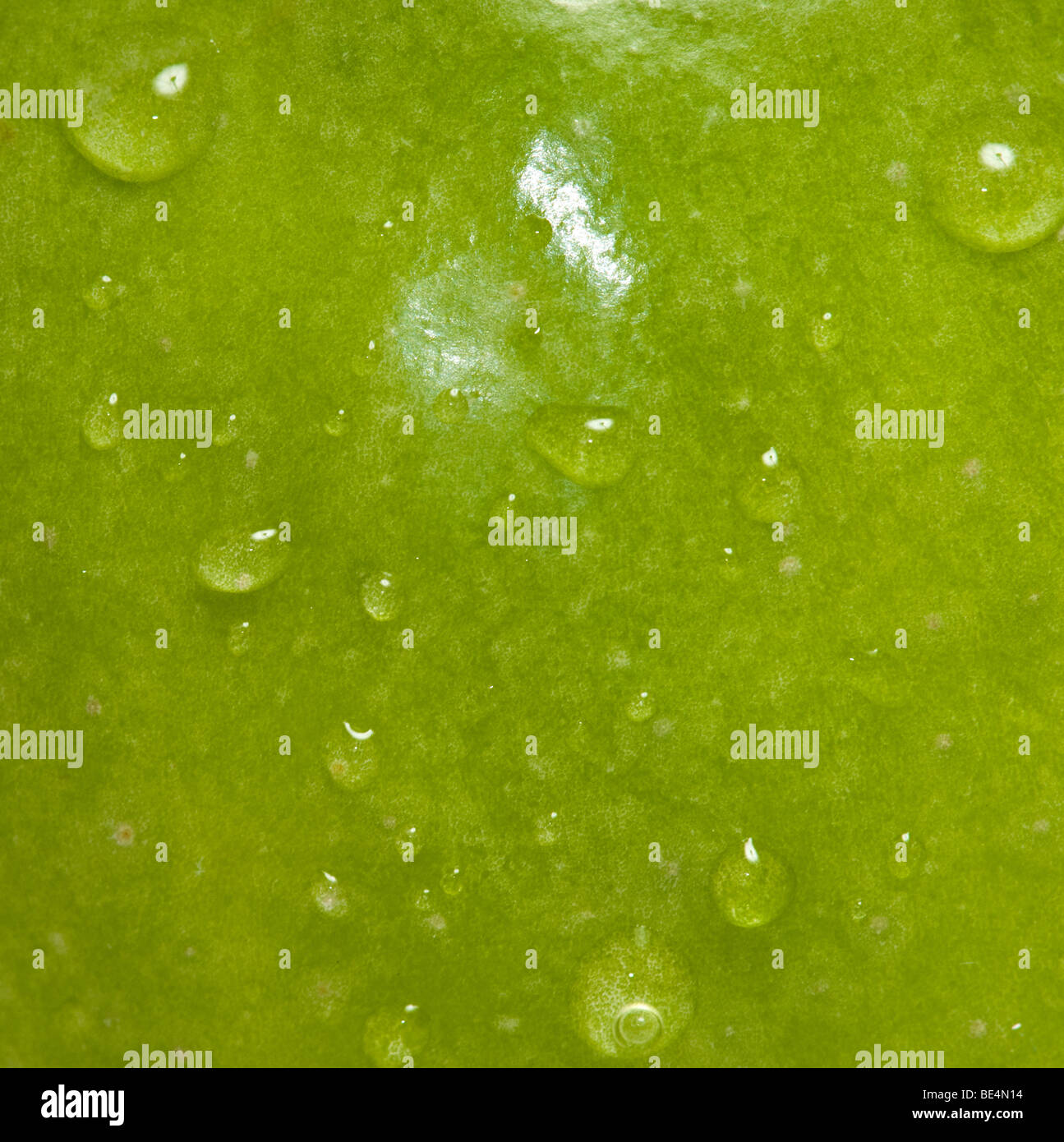 Green apple macro with water drops texture Stock Photo - Alamy