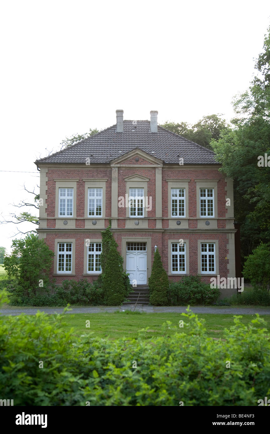 Classical mansion in Sandfort, Muensterland region, North Rhine ...