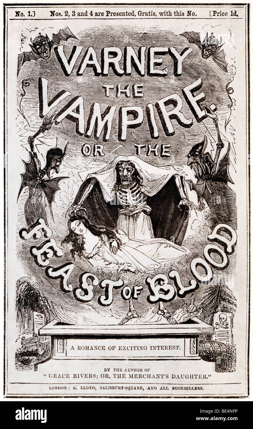 Varney the Vampire, 1847, or Feast of Blood, Victorian novel by Thomas ...