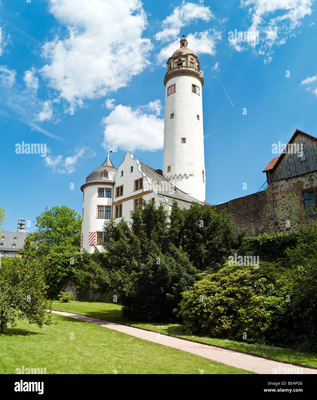 Hoechster Schloss castle, former seat of the Archbishopric of Mainz ...
