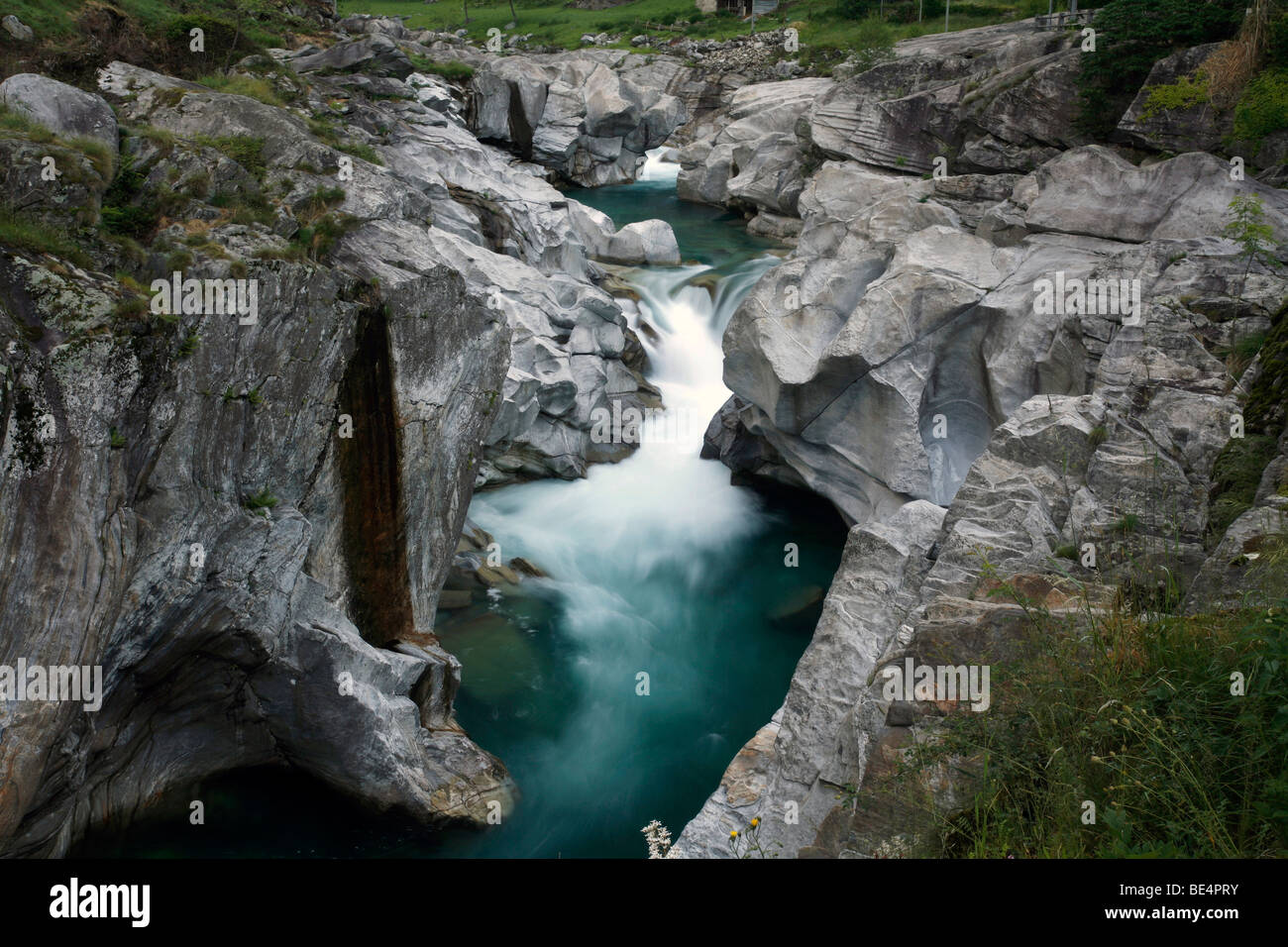 Light-coloured ortho gneiss, metamorphic rock, which has been deeply ...
