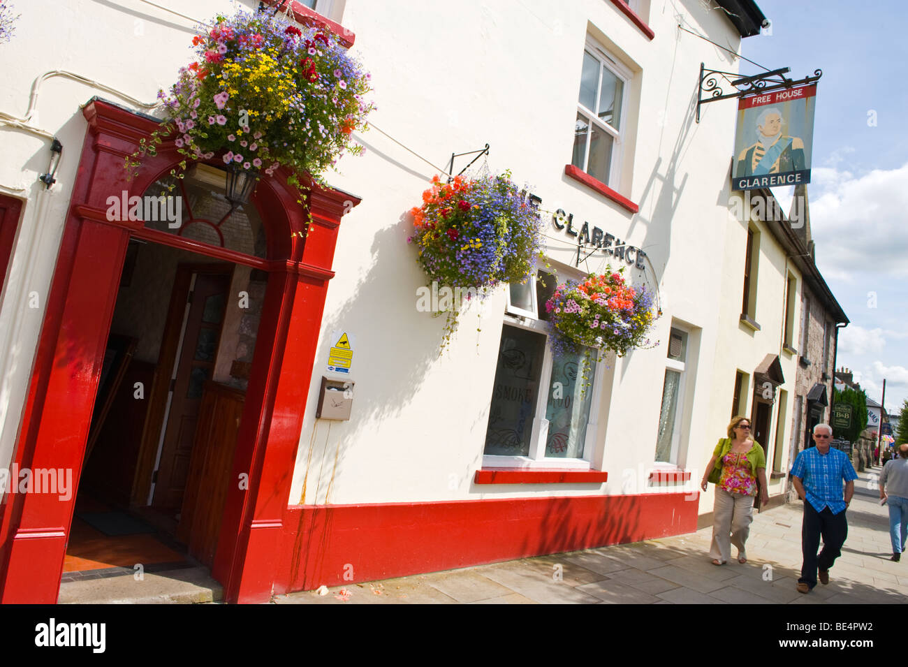 Exterior of The Clarence pub in Brecon Powys Wales UK Stock Photo - Alamy