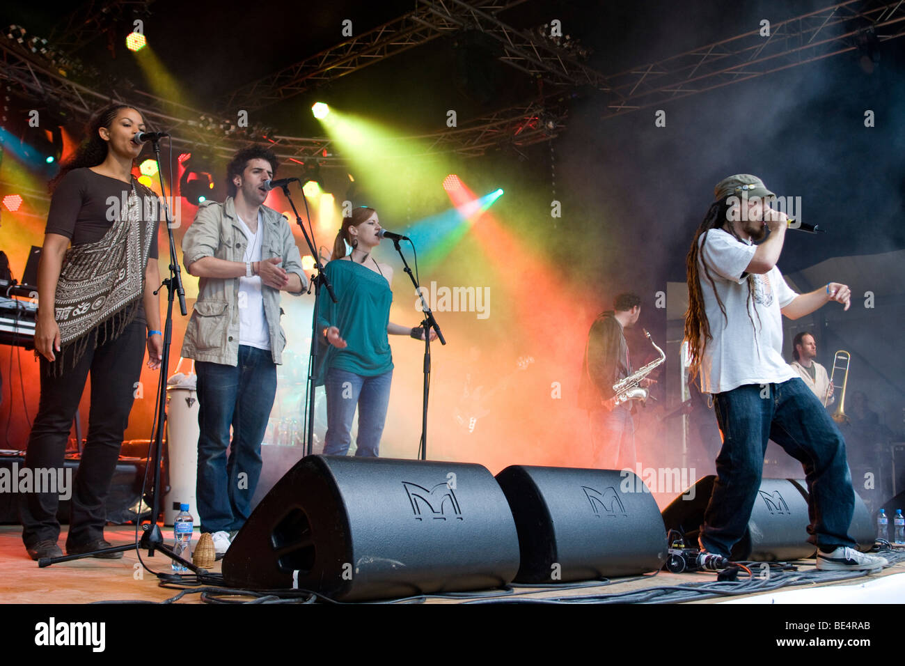 Swiss band Dodo & The Liberators live at the Openquer festival in Zell ...