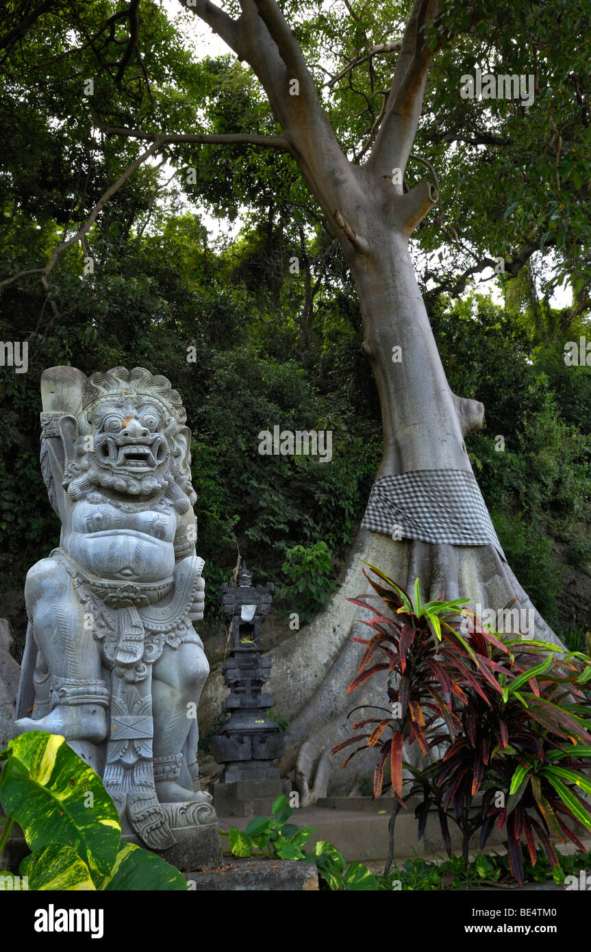 Mythological figure in the Goa-Lawah Temple, Bat Temple, Bali ...