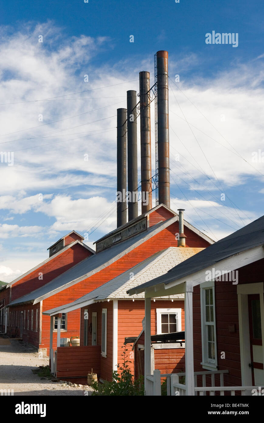 Historic buildings of the Kennecott Copper Mine townsite. Wrangell-St ...