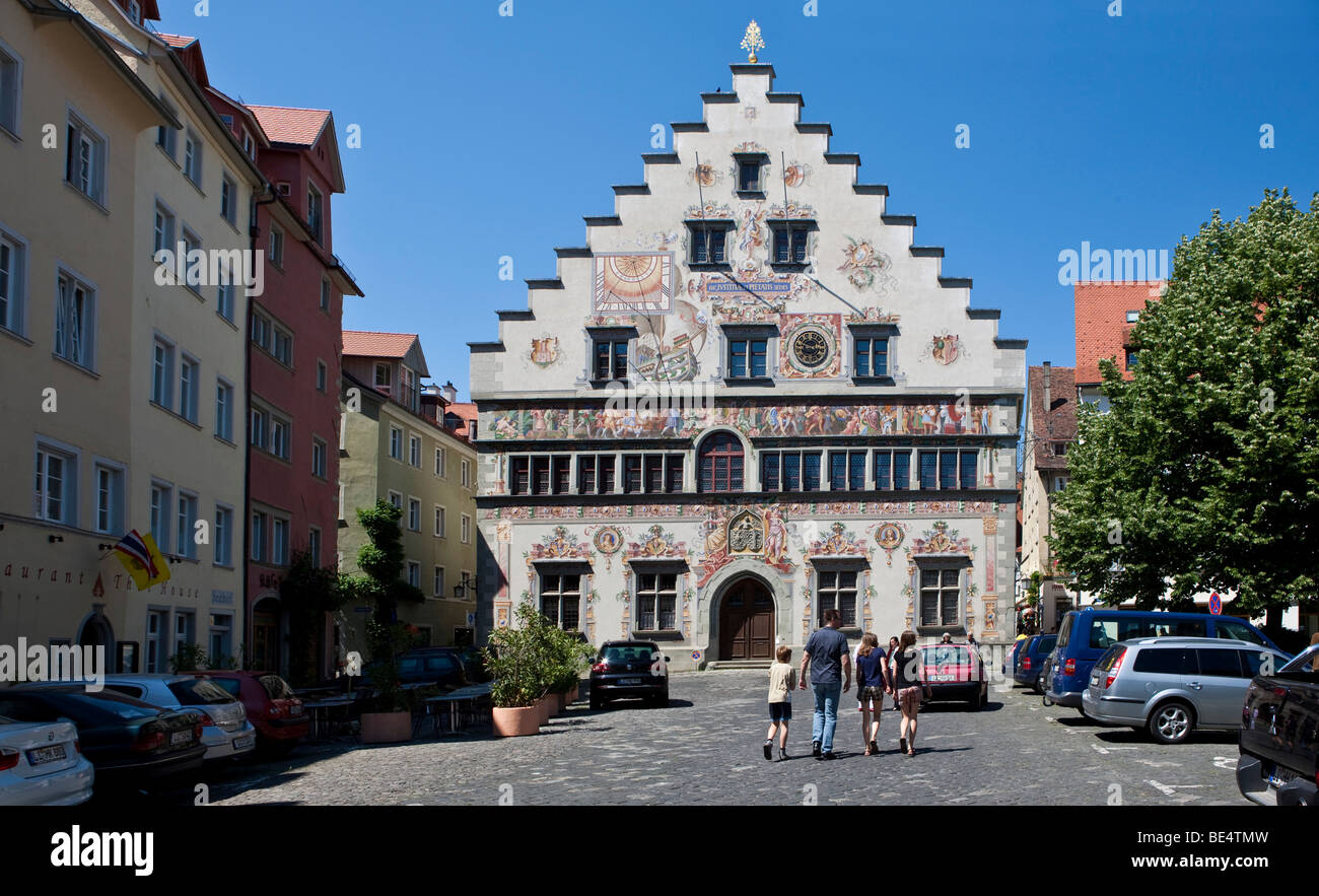 The old town hall in Lindau am Bodensee, Lake Constance, Bavaria ...