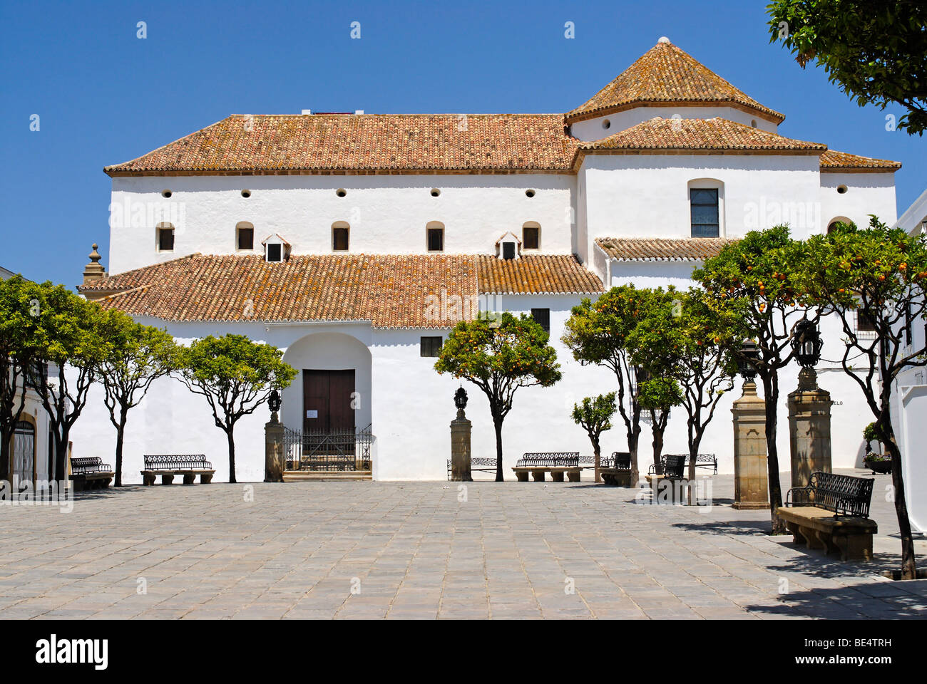 Parish church Santa Maria La Coronade, San Roque near Tarifa, Andalusia ...
