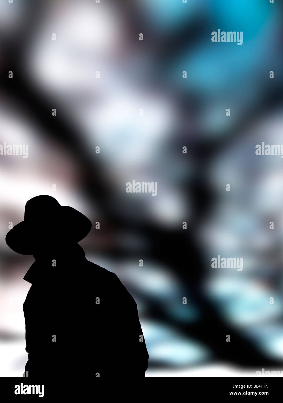 bad guy lurking in shadow of tree Stock Photo - Alamy