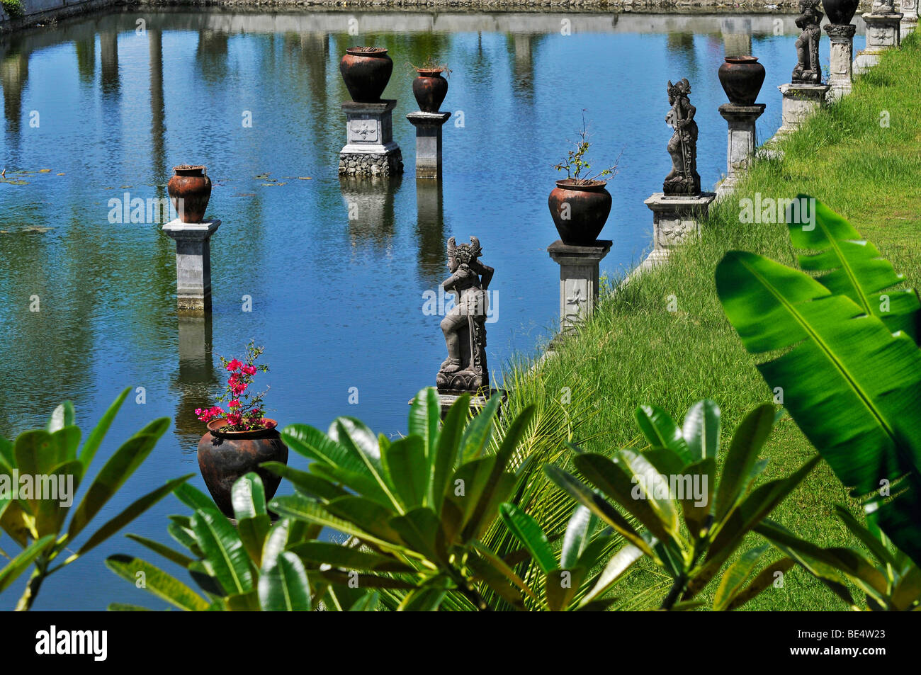 Pond at the Taman Ujung Water Palace, Bali, Indonesia, Southeast Asia ...