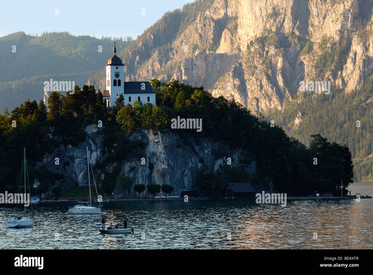 St. John's church in Traunkirchen, Lake Traun, Salzkammergut, Upper ...