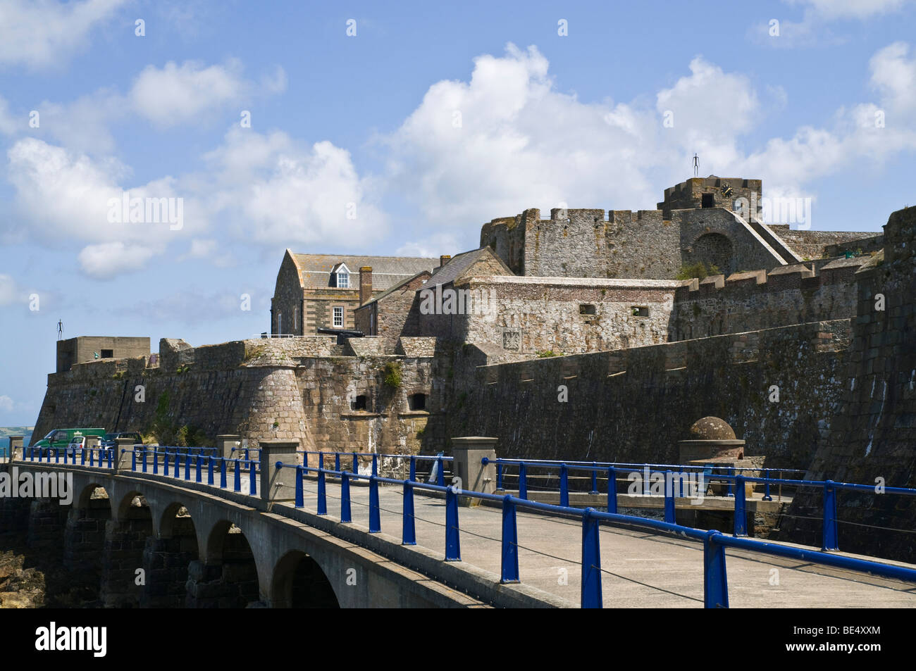 dh Castle Cornet ST PETER PORT GUERNSEY Castle building battlement ...