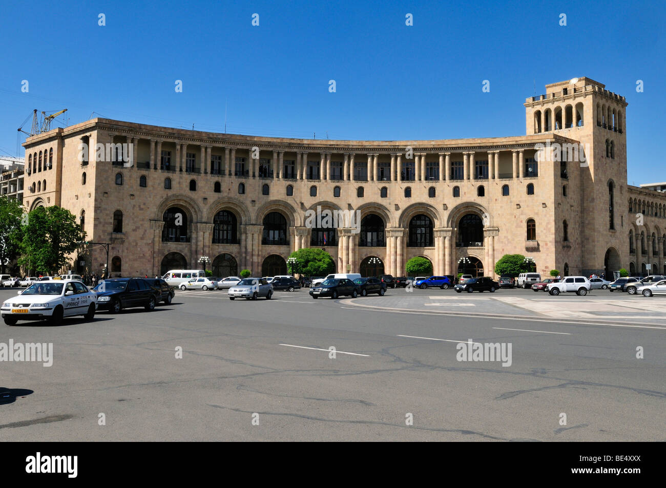 Public building, Republic Square, downtown Yerevan, Jerewan, Armenia ...