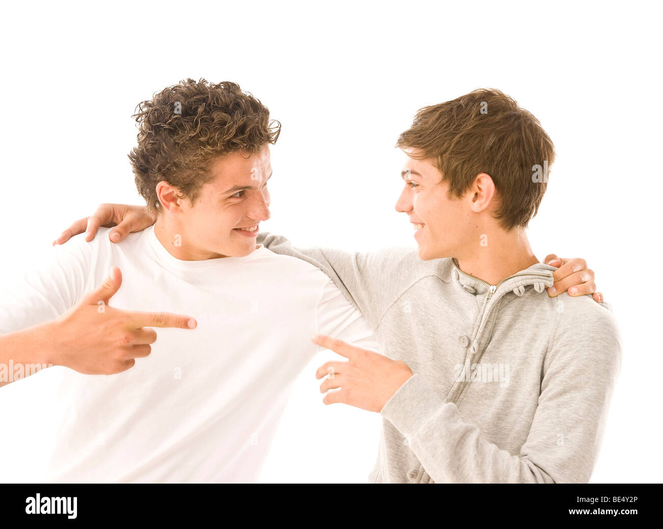Two guys having fun together Stock Photo - Alamy