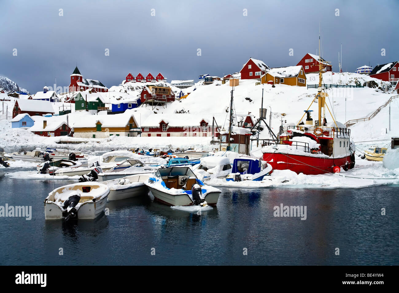 Port of Sisimiut, Greenland Stock Photo - Alamy