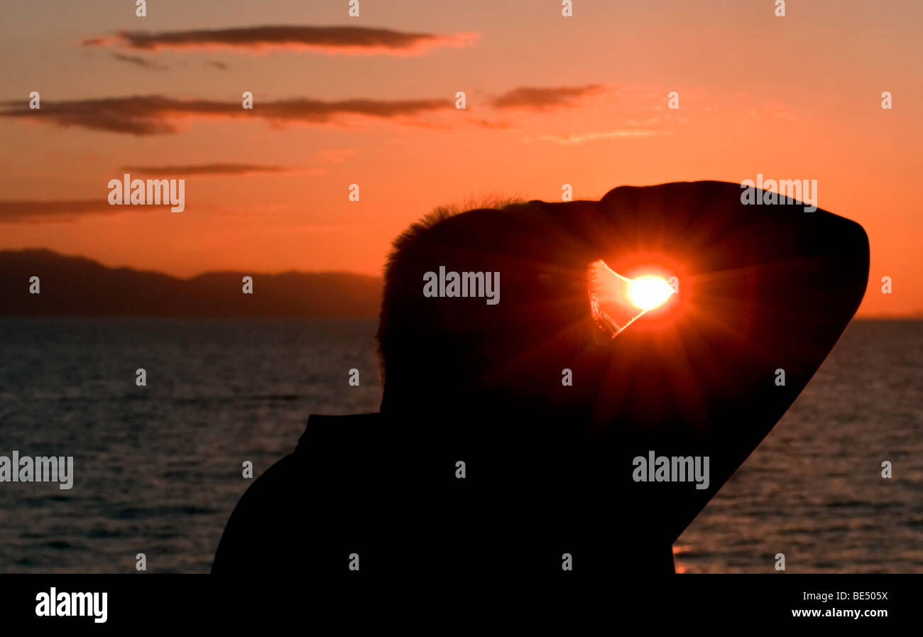 "Watching for the green flash over the Sea of Cortez Stock Photo - Alamy