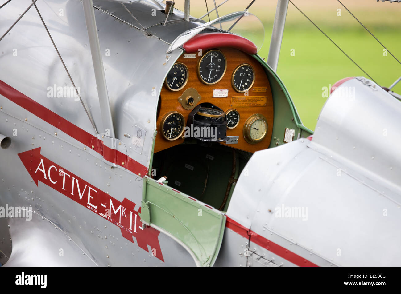 Arrow Active MkII G-ABVE showing cockpit while parked at Breighton ...