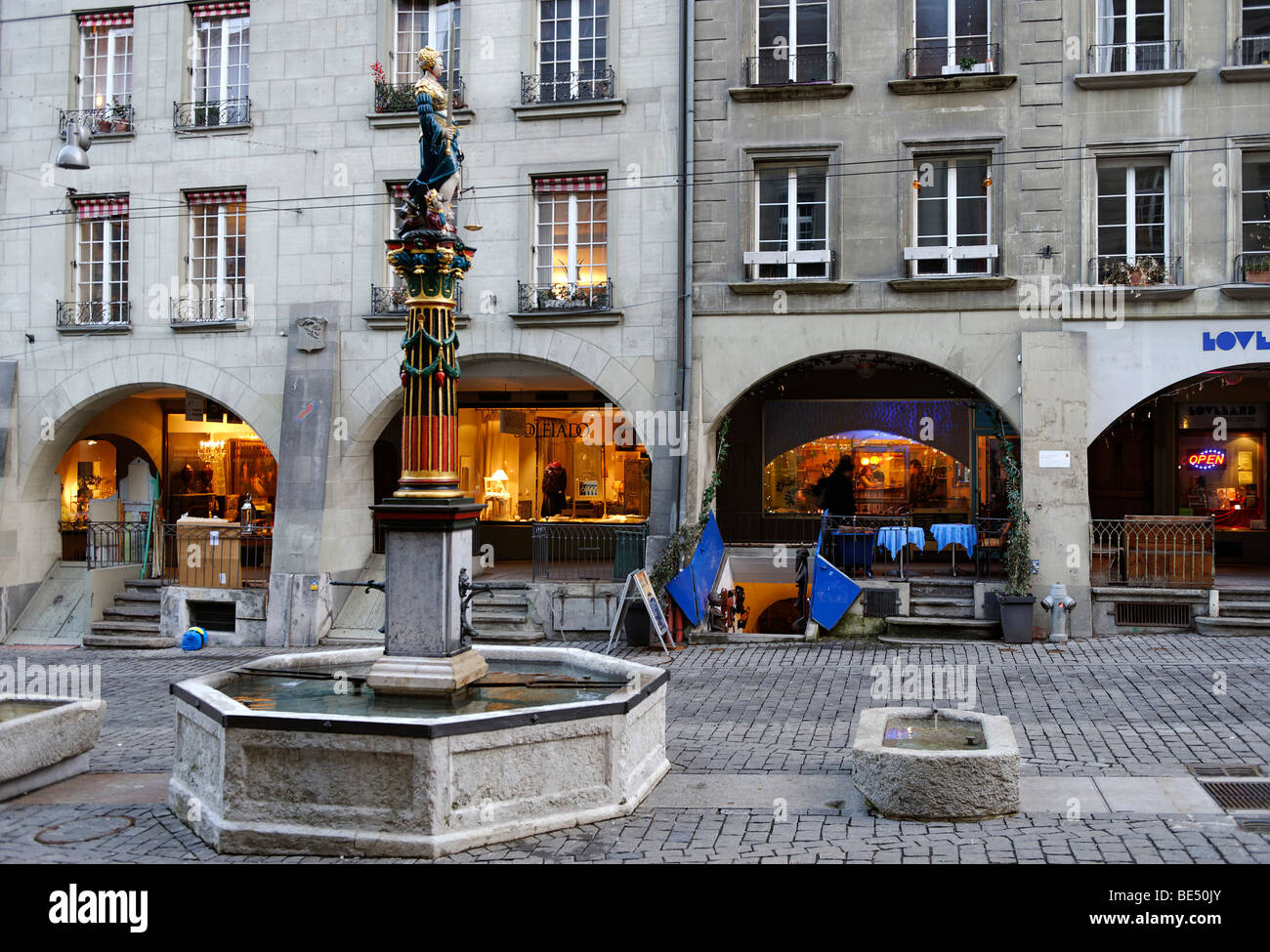 Berne, historic city, UNESCO world heritage, in winter, Switzerland ...