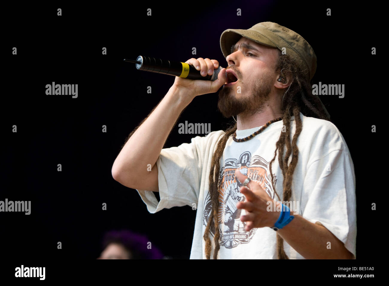 Singjay Dodo, singer and front man of the Swiss band Dodo & The ...