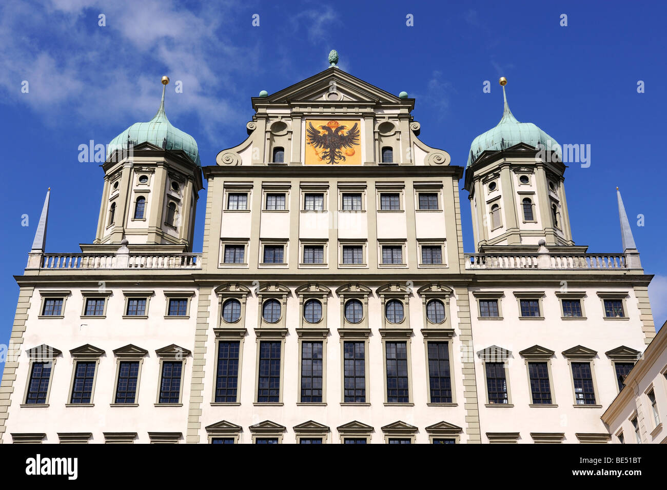 The Augsburg town hall, landmark of the city of Augsburg, Bavaria ...