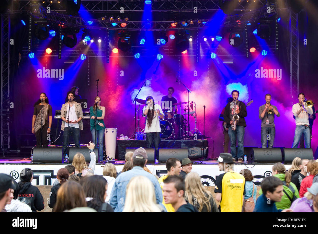 Swiss band Dodo & The Liberators live at the Openquer festival in Zell ...