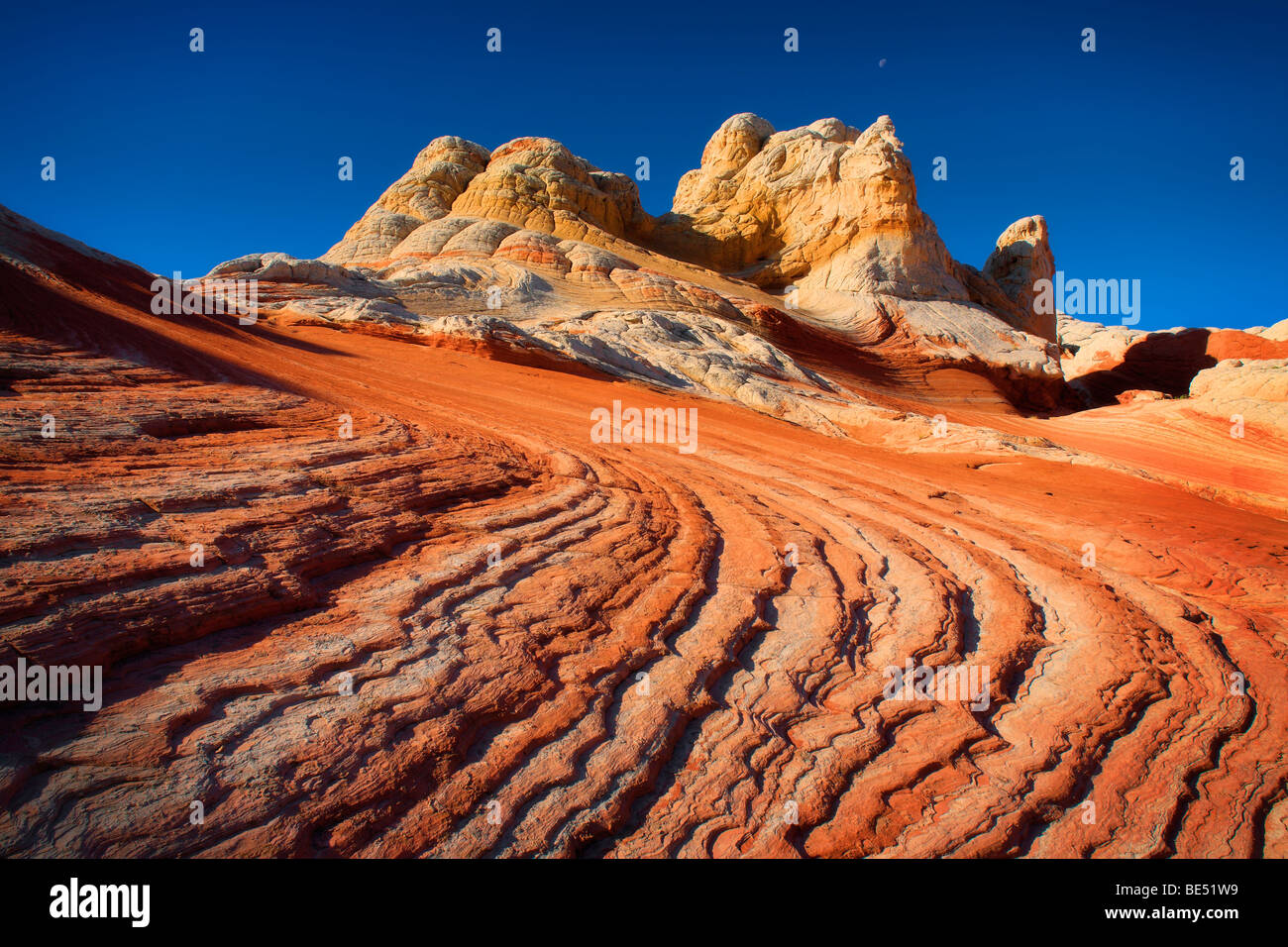 Sandstone ridges at White Pocket in Vermilion Cliffs National Monument ...