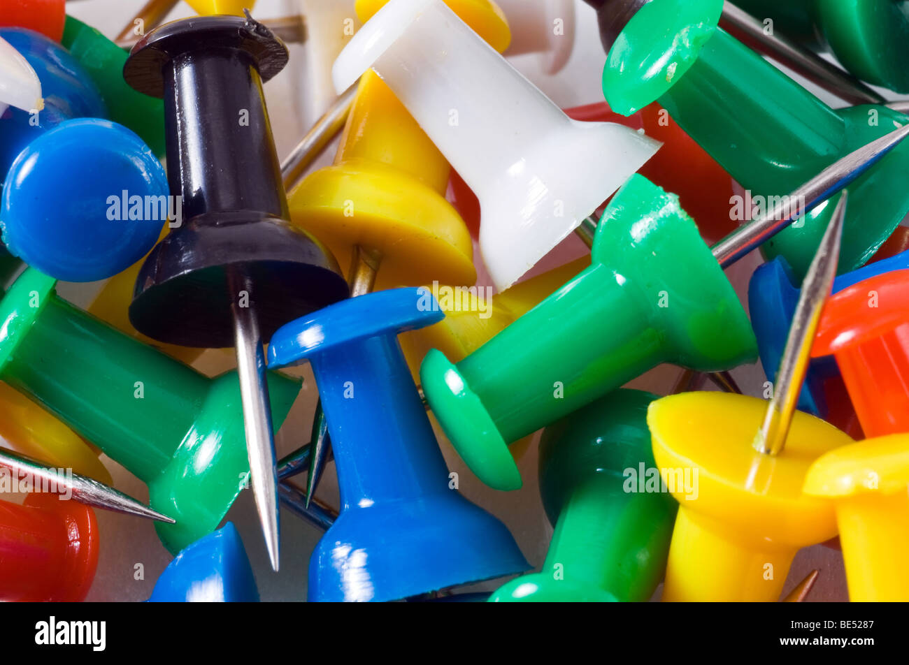 many office pins background Stock Photo - Alamy