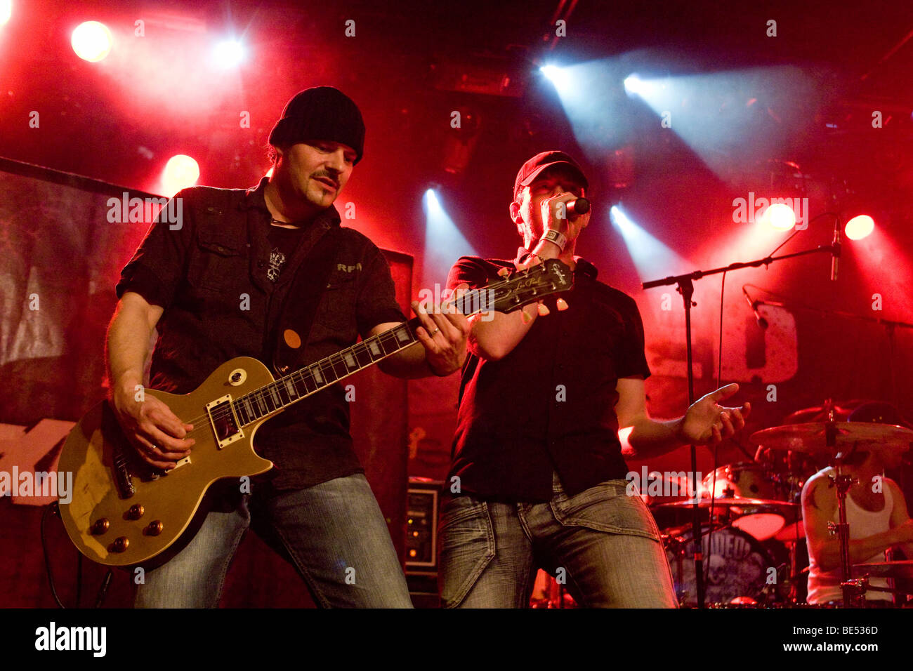 Hef Haefliger, guitar, and Nobi Suppiger, vocals, of the Swiss hard ...
