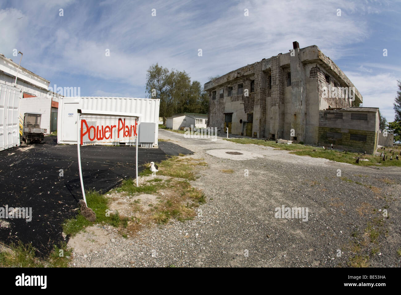 New power plant on Midway Atoll beside the historic power plant ...