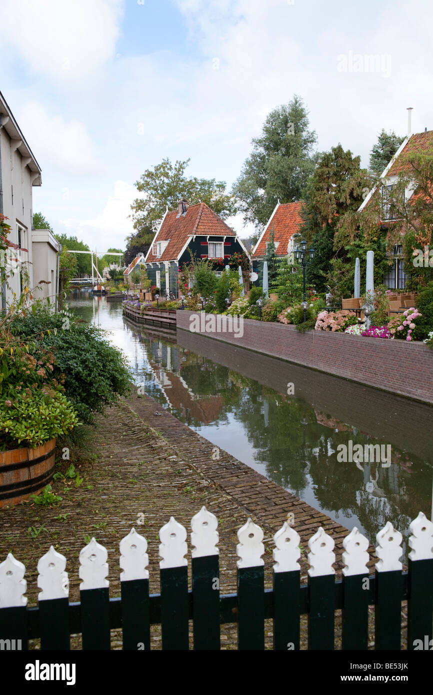Edam village with traditional houses and canals, Holland Stock Photo ...