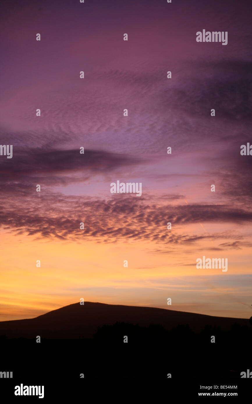 Beautiful evening sky with colours Stock Photo - Alamy