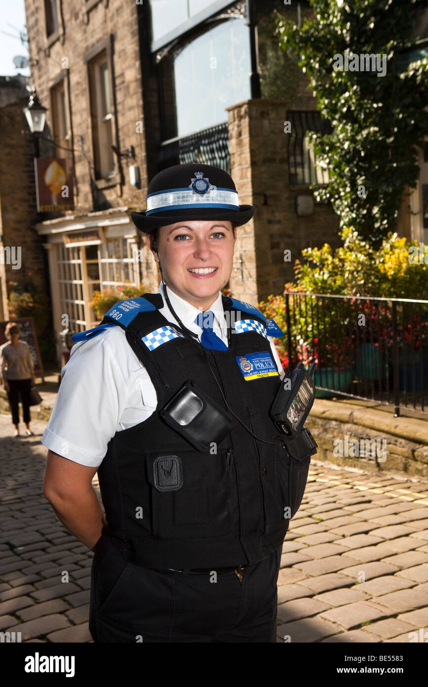 UK, England, Yorkshire, Haworth, Police Community Support Officer PCSO ...