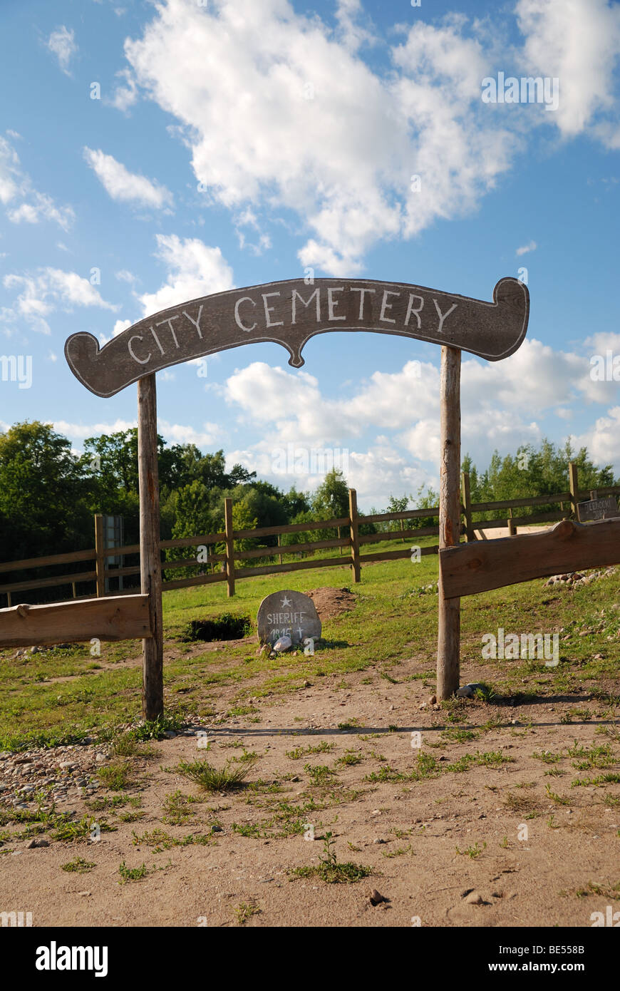 Western style cemetery in summer Stock Photo - Alamy