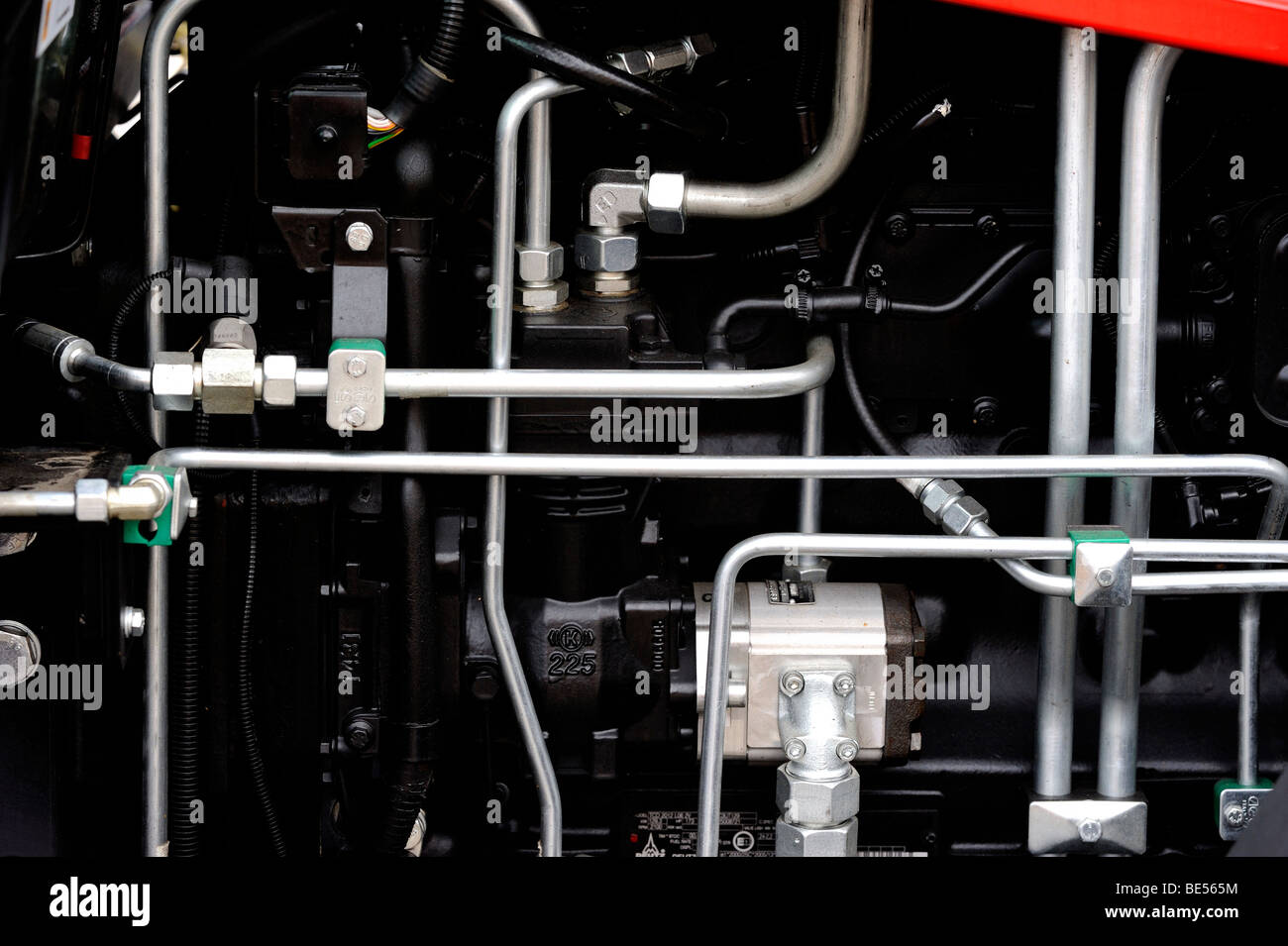 Vintage tractor engine close up Stock Photo - Alamy