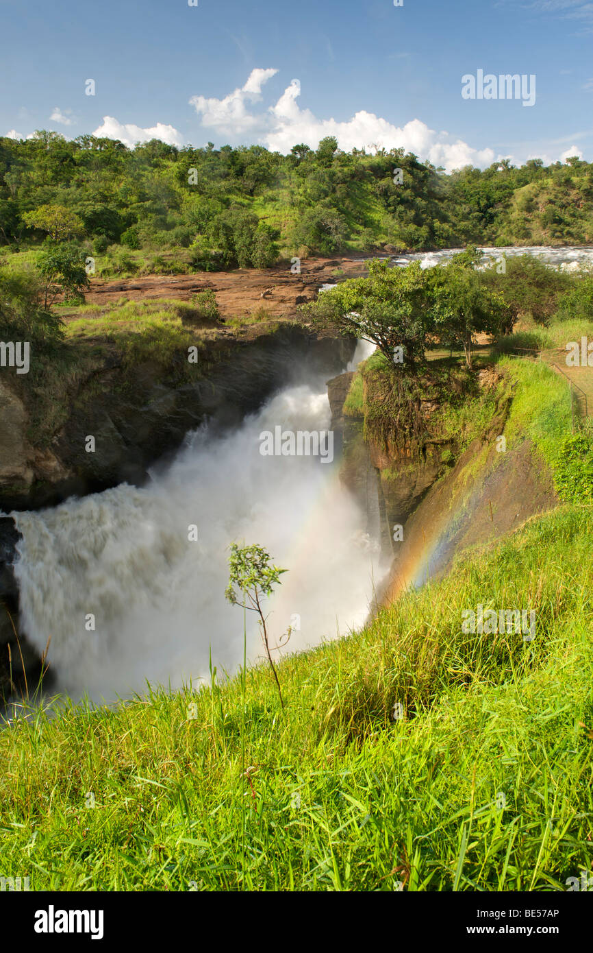 View of Murchison Falls on the Victoria Nile River in the Murchison ...