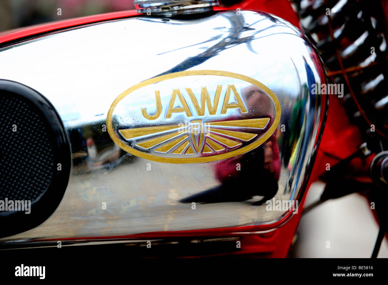 The Jawa 250 duplex blok motorbike 1939 close up Stock Photo - Alamy