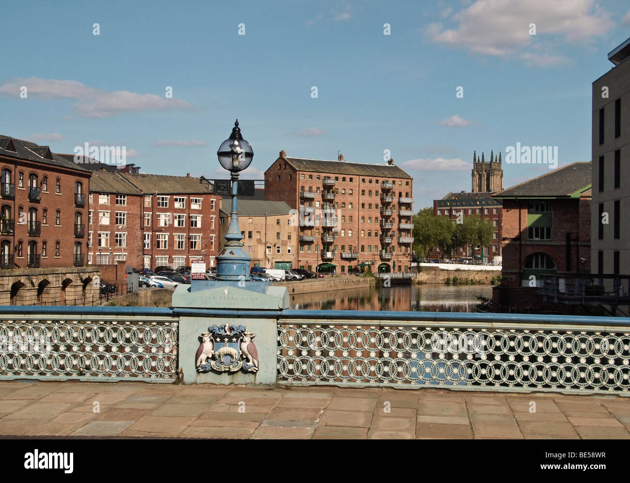 Leeds Bridge 1873 and River Aire Leeds West Yorkshire UK Stock Photo ...