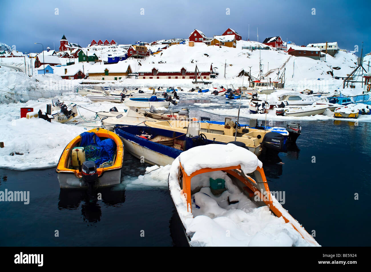 Port of Sisimiut, Greenland Stock Photo - Alamy
