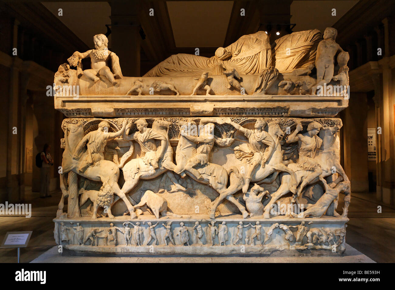 Hellenistic sarcophagus, relief with riders, Archeological Museum ...