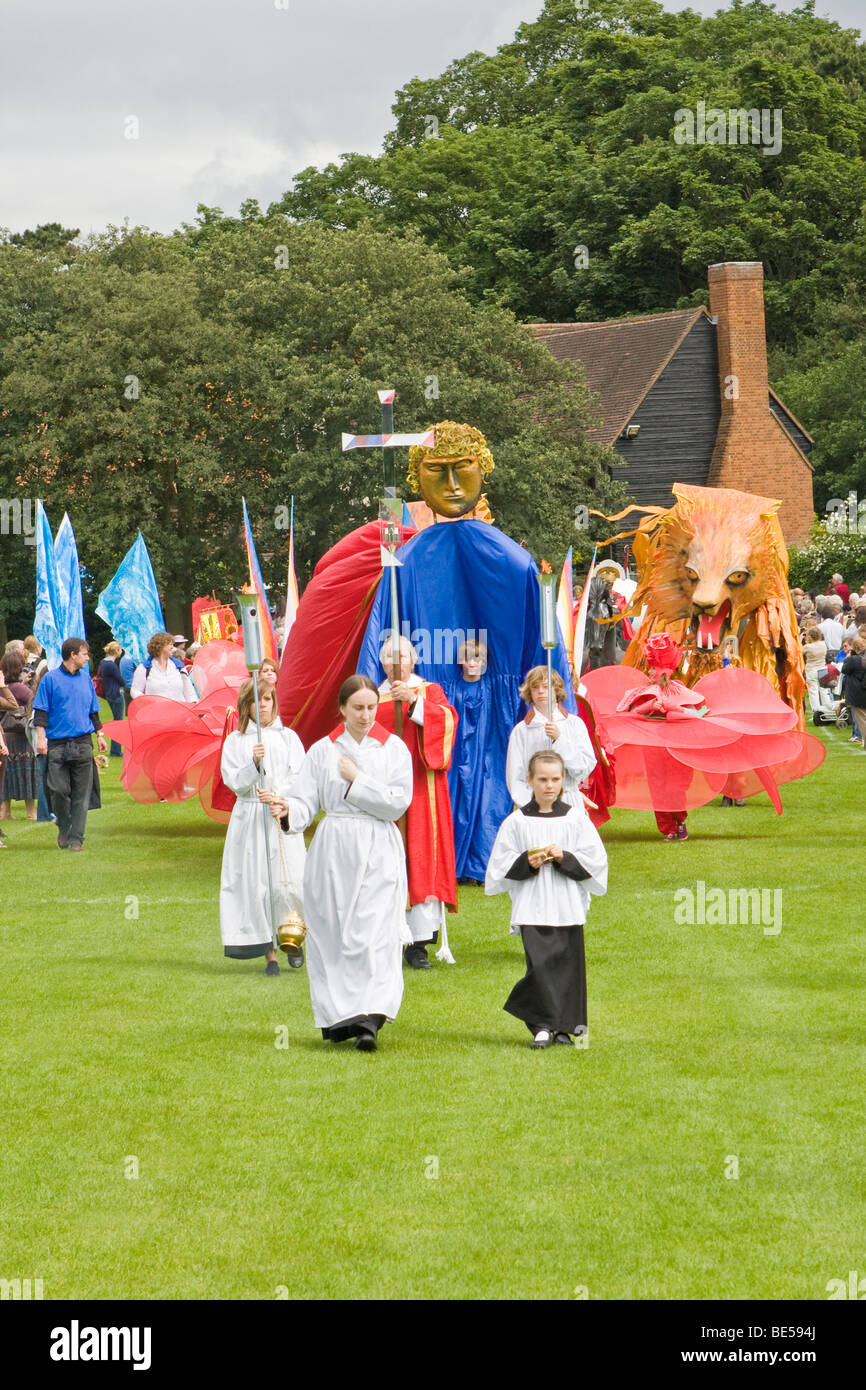 Procession during St Albans Albantide pilgrimage Stock Photo - Alamy