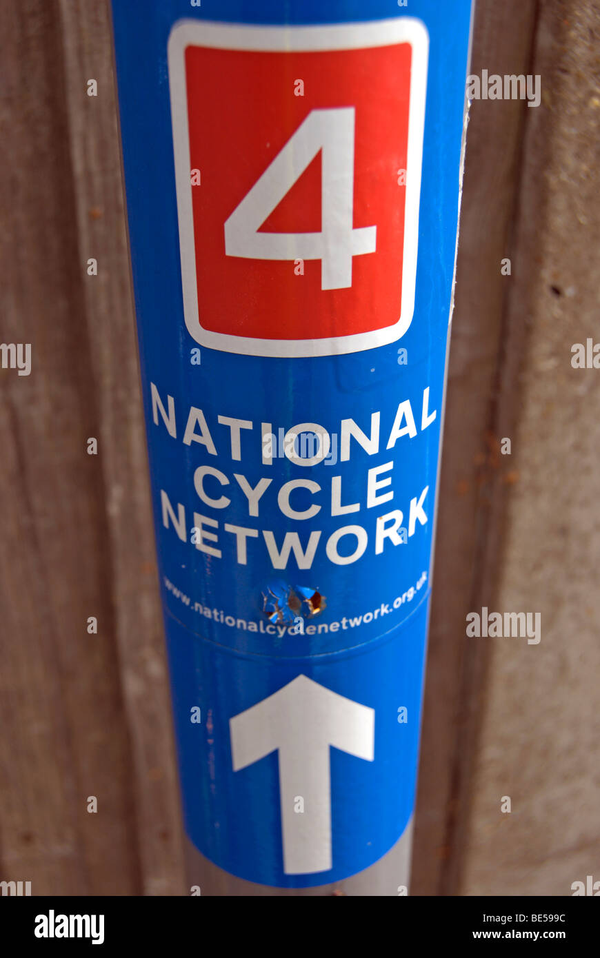 british national cycle network sign for route 4, in ham, southwest ...