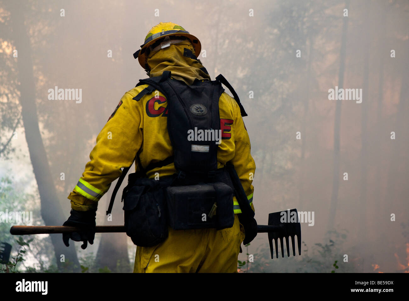 Wildland firefighters at California Lockheed wildfire in Santa Cruz ...