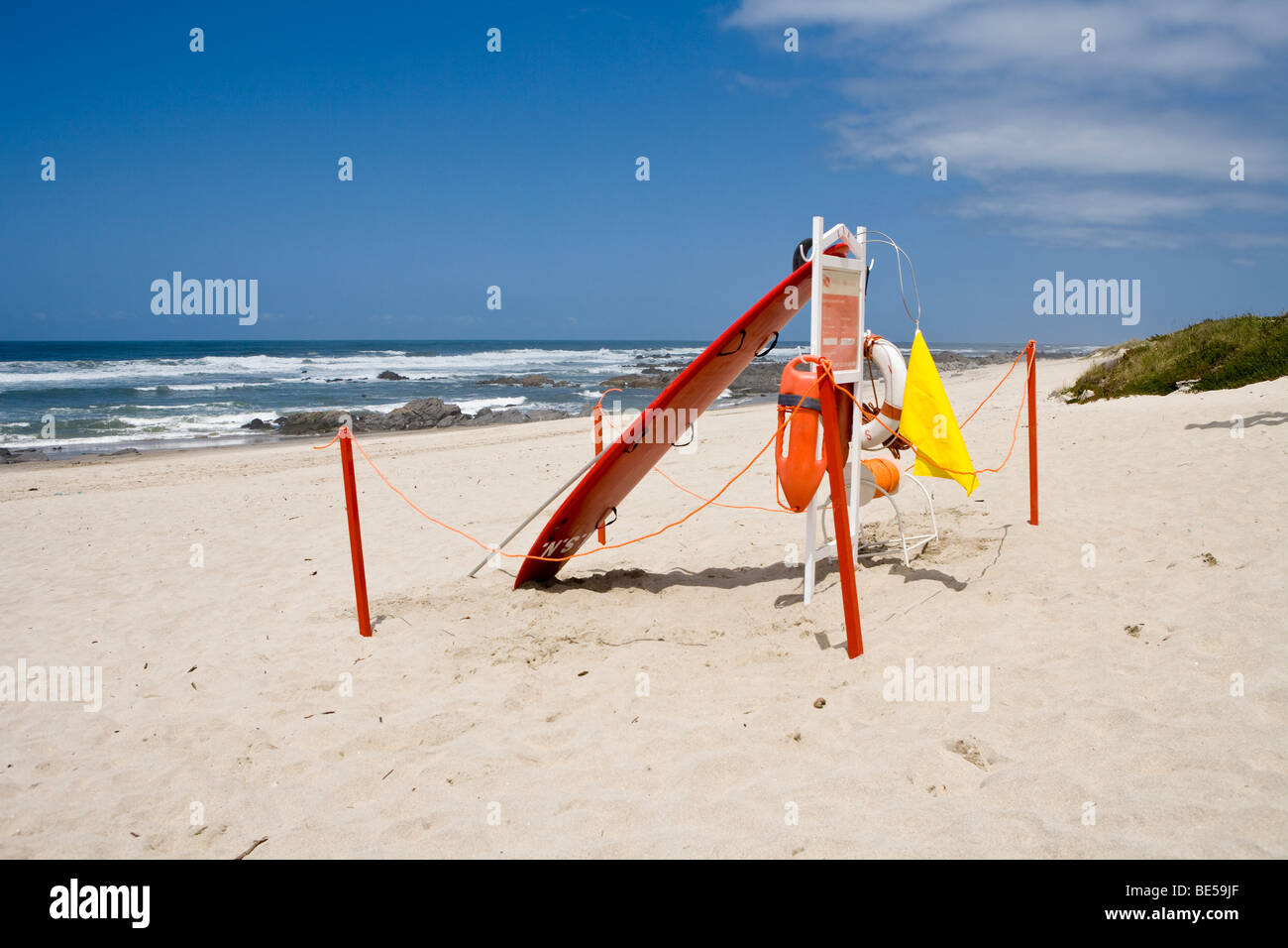 Lifeguard equiment in Afife beach, Portugal Stock Photo - Alamy
