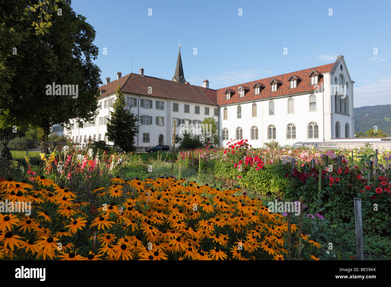 Kloster Mehrerau monastery, convent garden, Bregenz, Vorarlberg ...