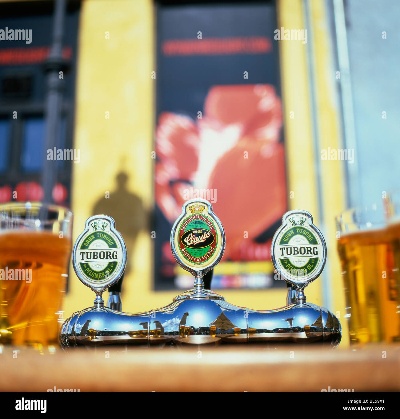 Tuborg draft beer for sale on the street Nyhavn Copenhagen Denmark ...