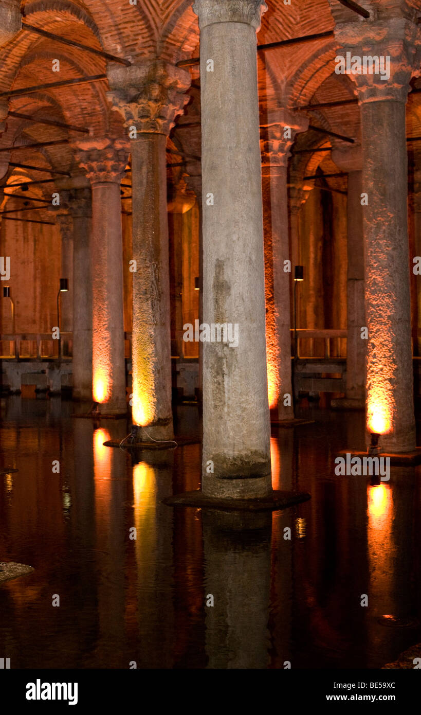 Basilica Cistern, Roman underground water reservoir, Istanbul, Turkey ...