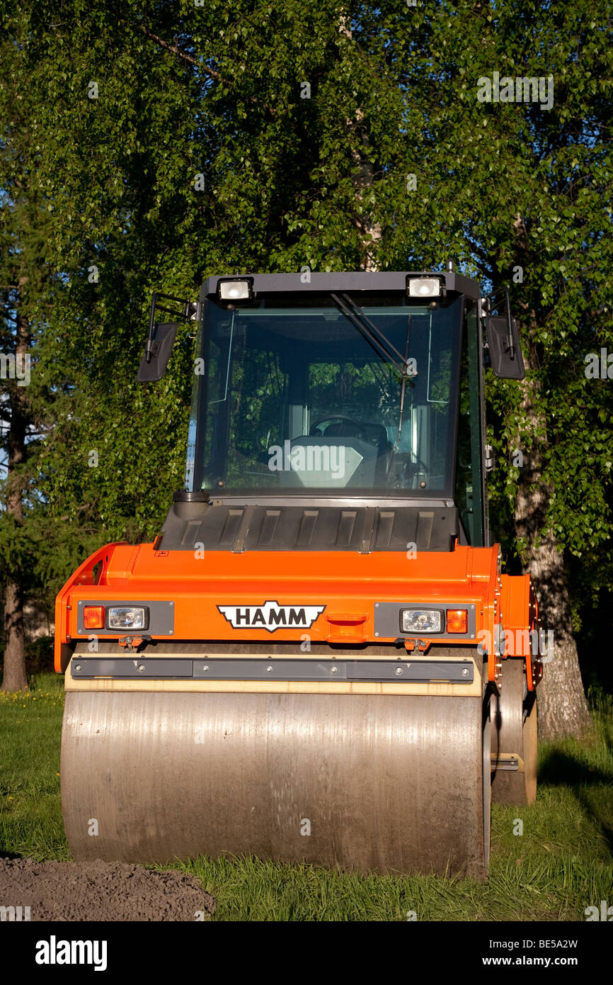 Hamm HD 75 articulated tandem roller , Finland Stock Photo - Alamy
